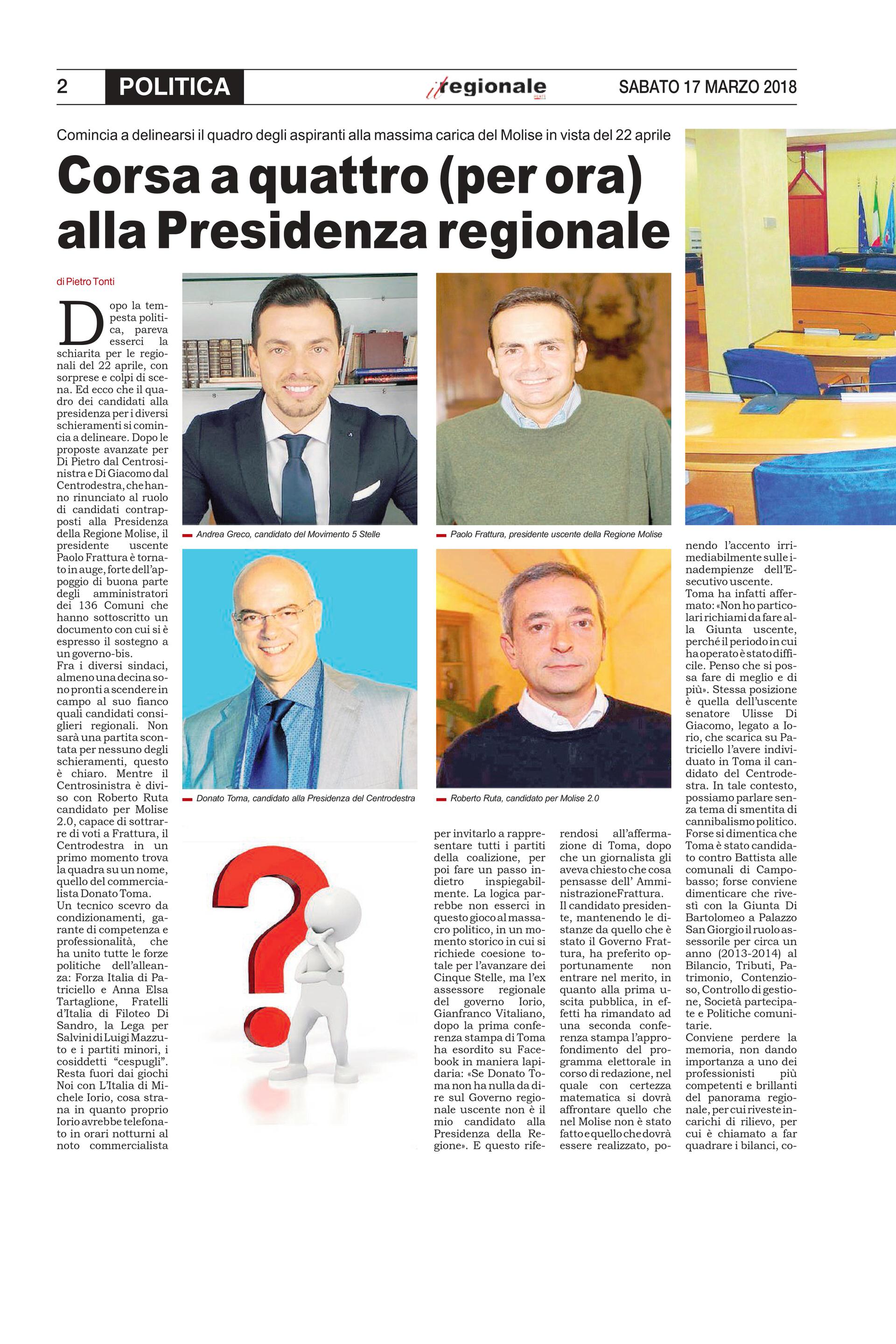 Il Regionale Molise settimanale cartaceo quarta pubblicazione sabato 17 ...